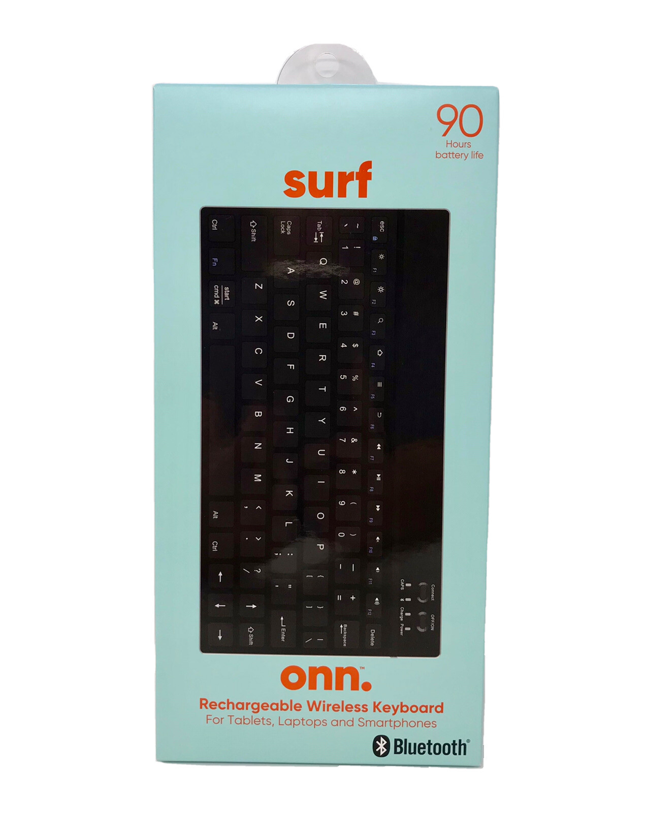 NEW Onn Rechargeable Bluetooth Wireless Keyboard, PC Mac IOS & Android ...