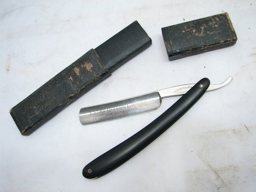Antique Harris - Goar Kansas City 5/8 Straight Razor w/Box Hollow ...
