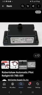 Robertshaw 785-001 Automatic Pilot Re-Light Kit 703765169233 | eBay