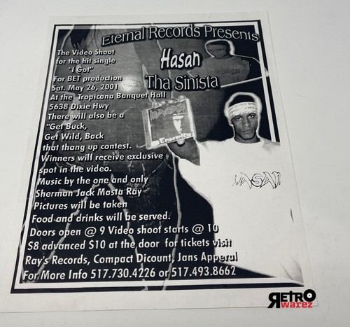 Hasan - Music Video Flyer 8.5x11” horrorcore rap bedlam undeground ...