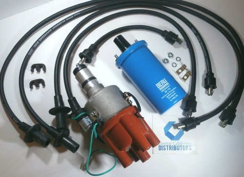 VW Centrifugal Advance 009 Distributor w/ Beru Coil & Ignition Wires | eBay