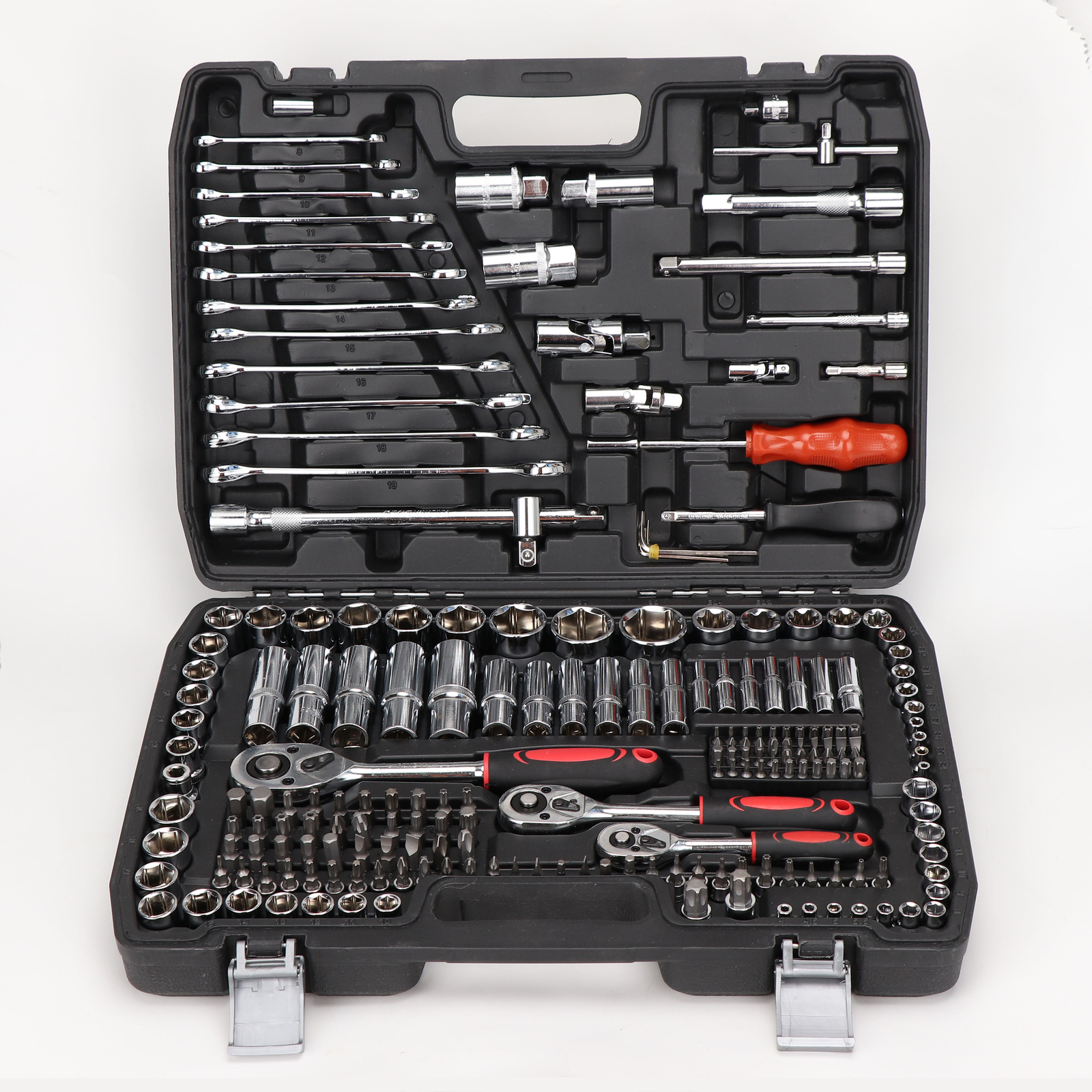 Tool Kit 216PCS Socket Hand Set 1/2" & 1/4" Ratchet Spanner Wrench ...