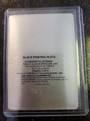 CZX DC Super Heroes & Villains Black Printing Plate DC comics | eBay