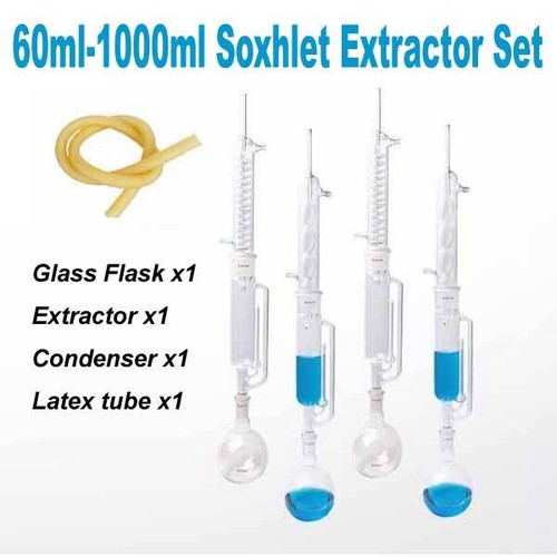 60ml - 1000ml Soxhlet Extractor Kit for Chemistry Laboratory Biology ...