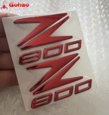 2x Red Z800 Fairing Fender Gas Tank Badge Emblem Decal L/R for Ninja Z ...