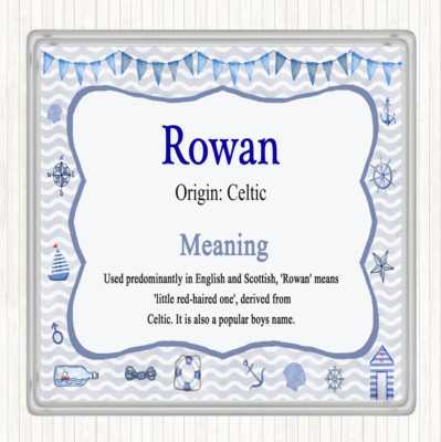 Rowan Name Meaning Drinks Mat Coaster Nautical | eBay