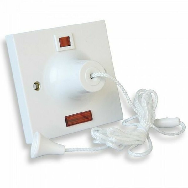 MK K3164 Ceiling Shower Switch 1-way 50a White With Neon Indicator for ...