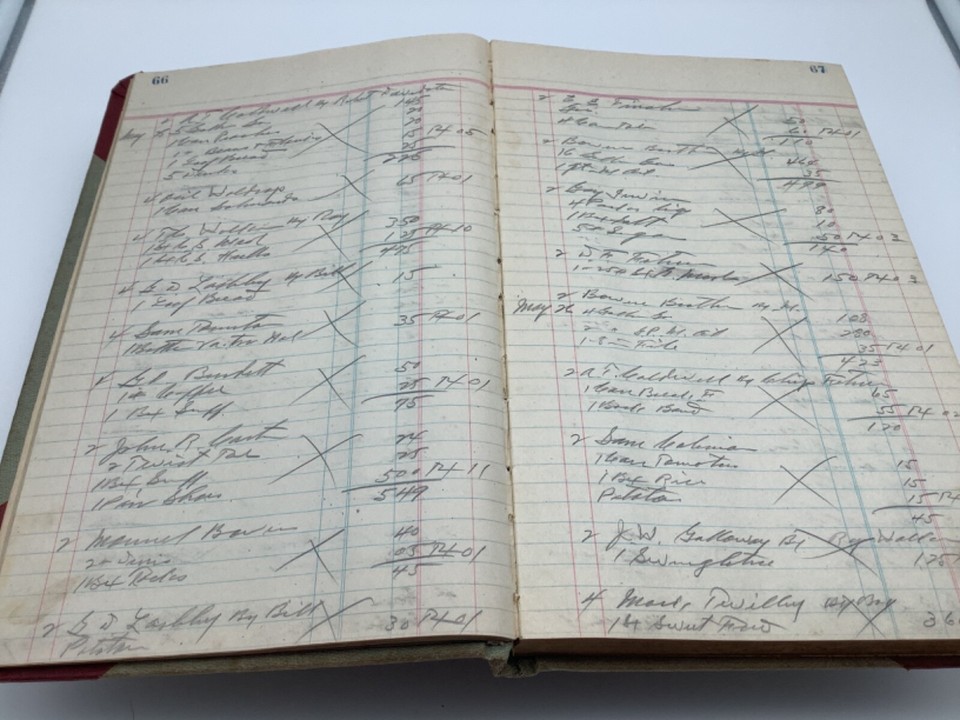 General Store 1949 Hand Written Ledger Log Book Prop Ephemera | eBay