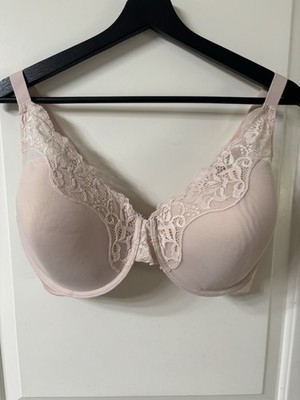 Women’s Light Pink Bali Bra With Lace Lightly Lined Underwire Size 40DD ...