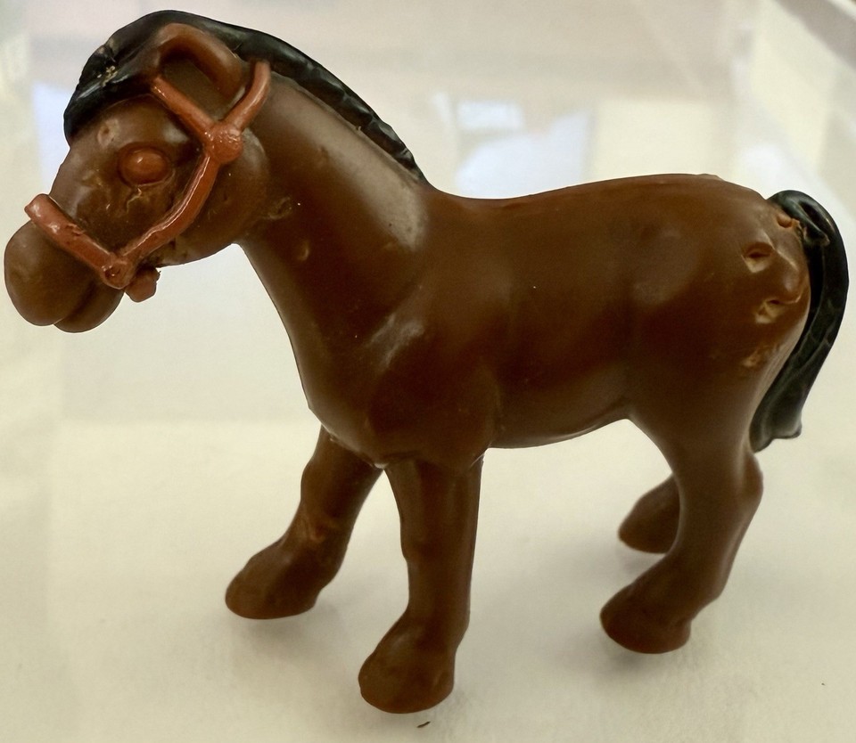 Vintage Lincoln Logs Brown Horse Animal Figurine Plastic Toy ...