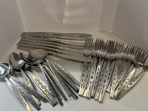 Oneida SPANADA Stainless WM A Rogers Premier MCM Flatware 33 Piece Lot ...