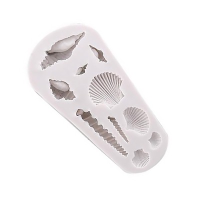 3D Silicone Sea Shells Scallop Cake Mould Conchs Fondant Baking Mold ...