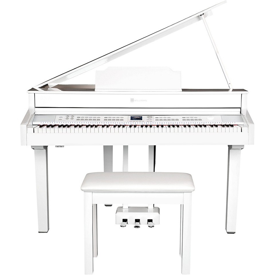 Williams Symphony Grand II Digital Micro Grand Piano With Bench White ...