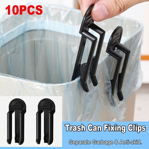 Holder Garbage Can Lock Waste Bin Clamps Trash Bag Fixed Clips Anti ...