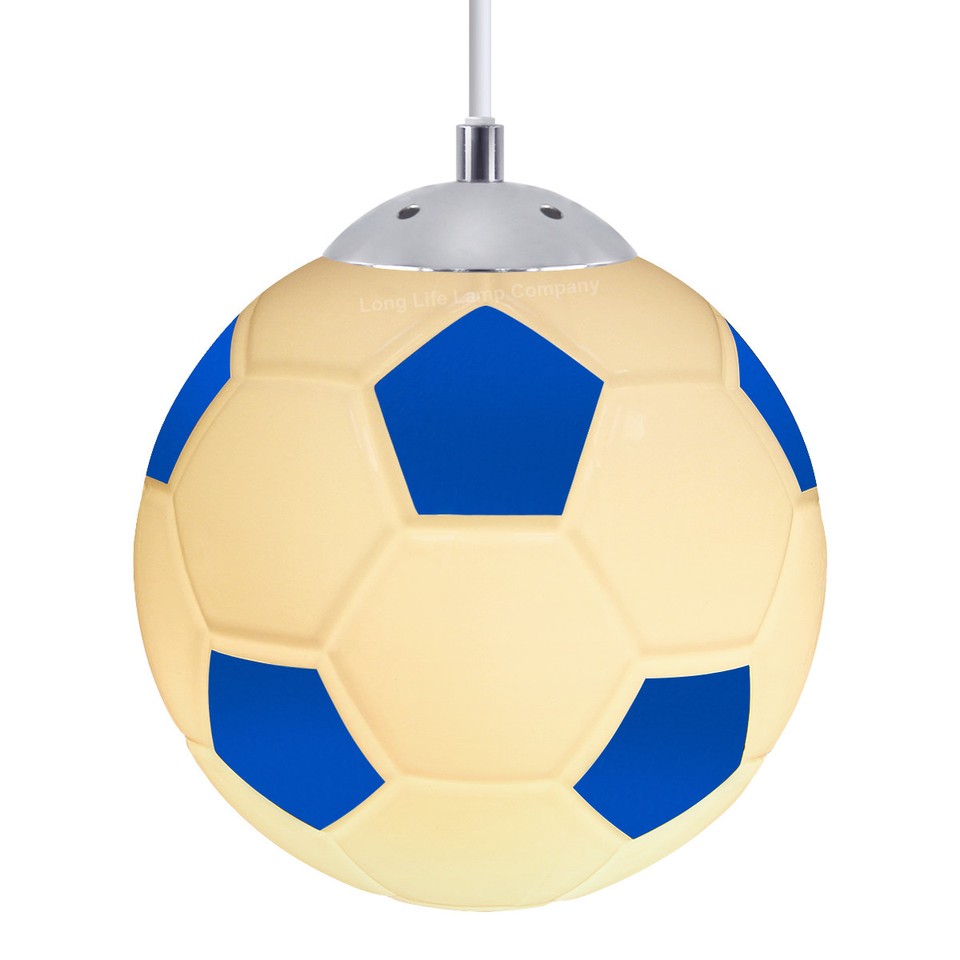 Modern FOOTBALL Ceiling Pendant Hanging Light Shade Club Games Kids ...
