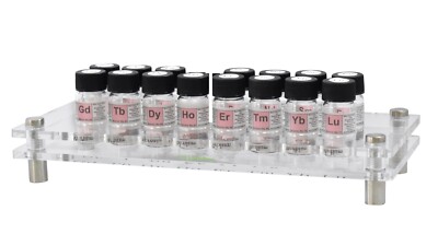 Rare Earth Metals Set Periodic Portable Display Case 15 Element Samples ...