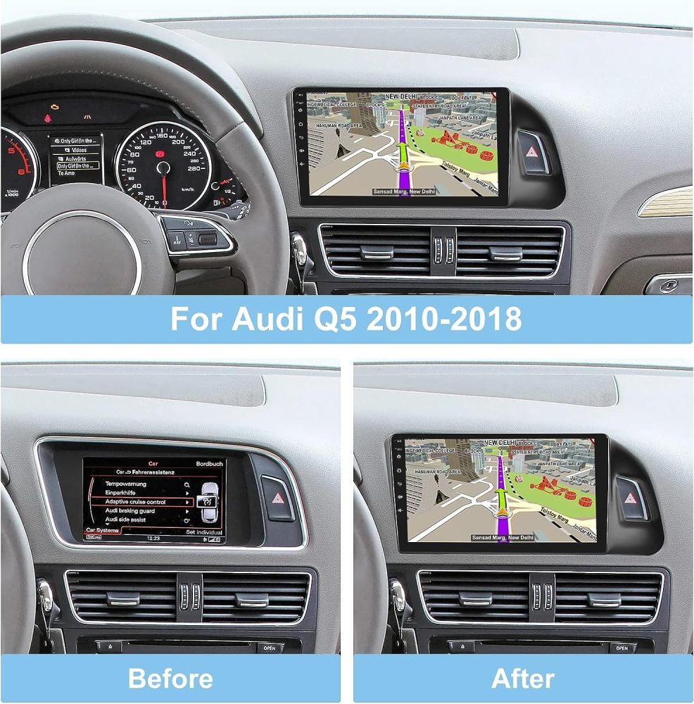 32GB Android 13.0 Car Wifi Radio Stereo GPS Apple CarPlay For Audi Q5 ...