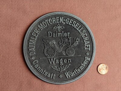 Antique DAIMLER MOTORS CO Car Emblem Badge Mercedes Benz | eBay