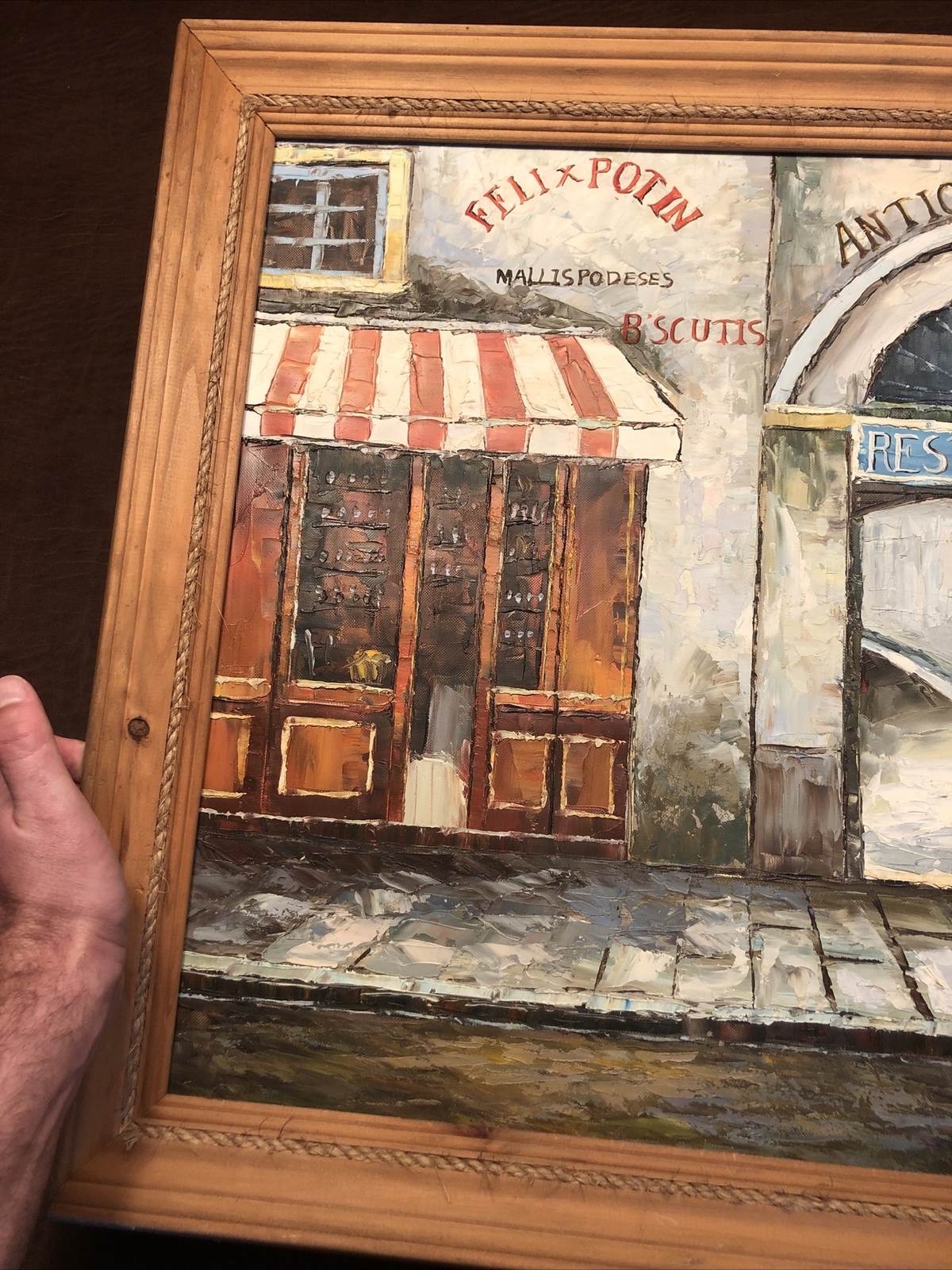 Beautiful French Impressionism France Street Scene Large Oil Painting M ...