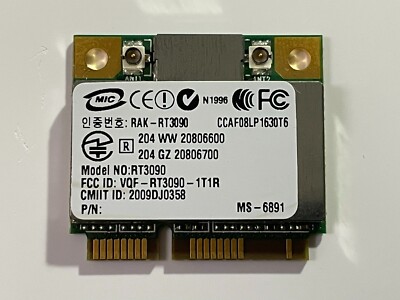 Ralink RT3090 802.11b/g/n PCI-E Half Mini Wireless Card RT3090 | eBay