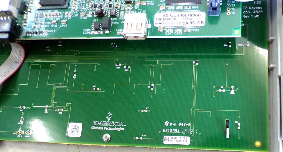 Emerson E2 RX400 Control System RX-400 w/ Display 845-1400 Used Cut Out ...