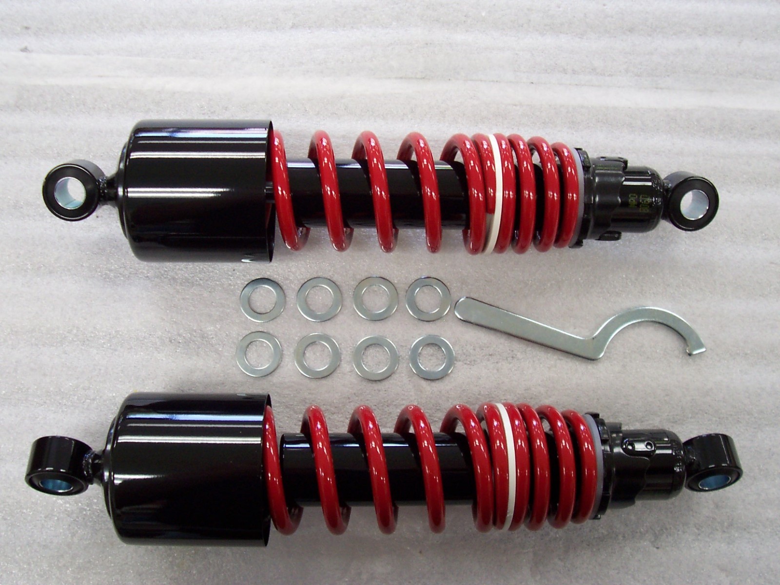 Kawasaki VN1500 VN1600 Mean Streak 12.25" Black Red Short Bobber Shocks ...