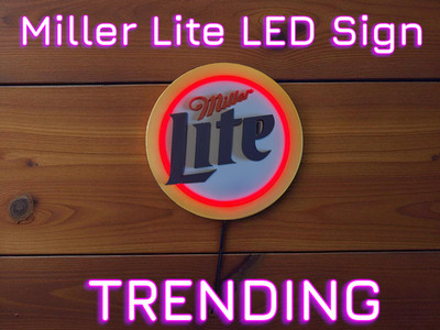 Miller Lite, Man Cave, Neon LED Sign 10" or 14" | eBay