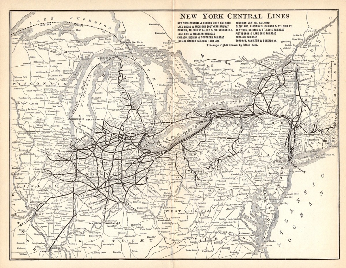 United States Railroad Map 1900