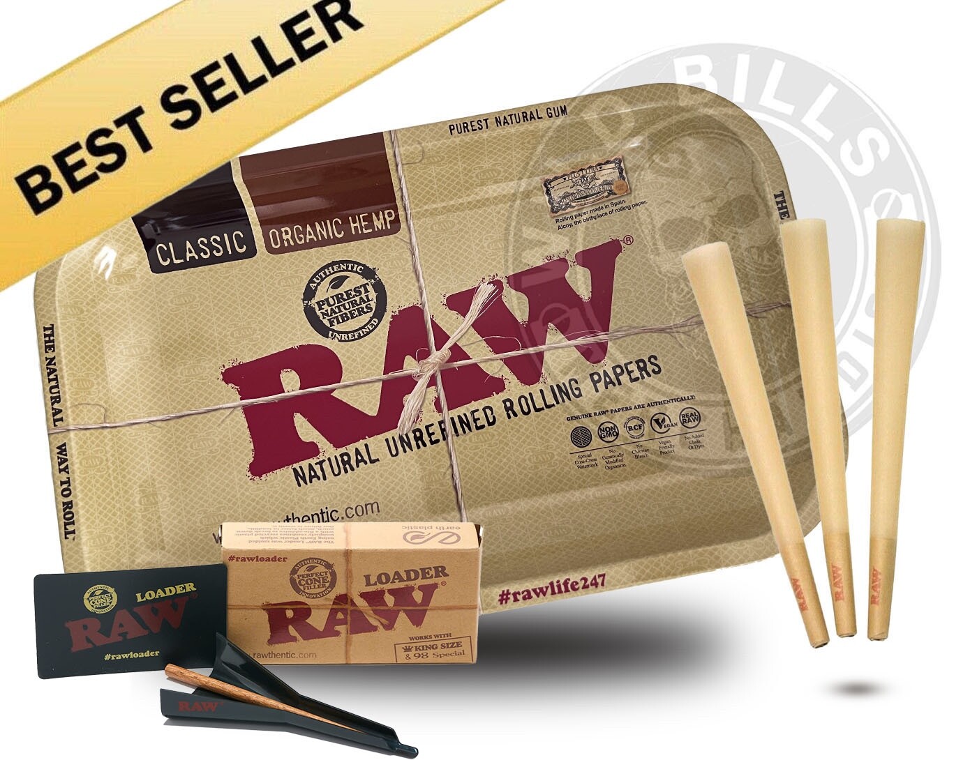 Raw King Size Cones ( 15 count) + Raw Loader + Raw Rolling Tray | eBay