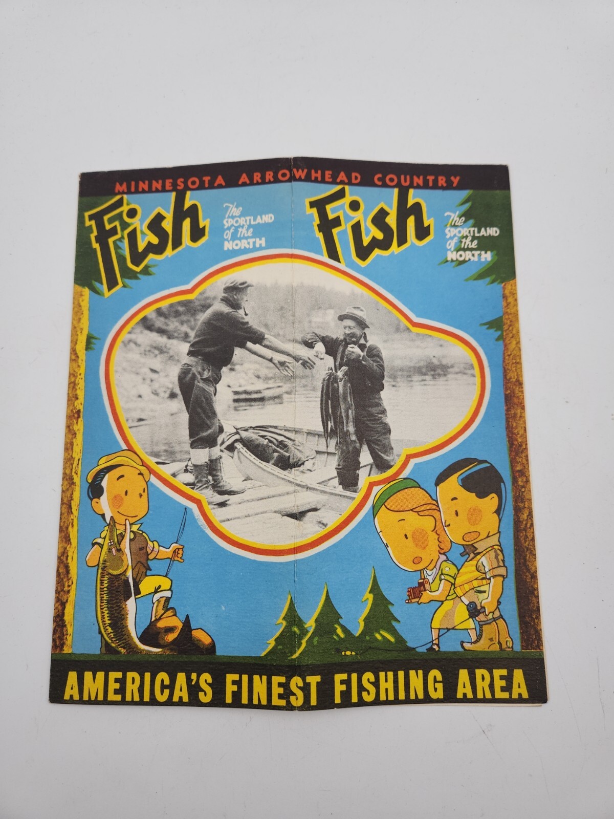 1942 Minnesota Arrowhead County Fishing Pamphlet Map | eBay
