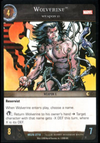 VS System: Wolverine, Weapon 10 [Played] Marvel Universe TCG CCG ...