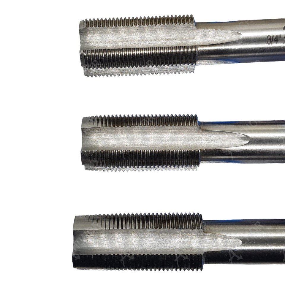 3/4 x 20 BSCY Threading Tap Sets HSS High Speed Steel Cycle Thread Taps ...