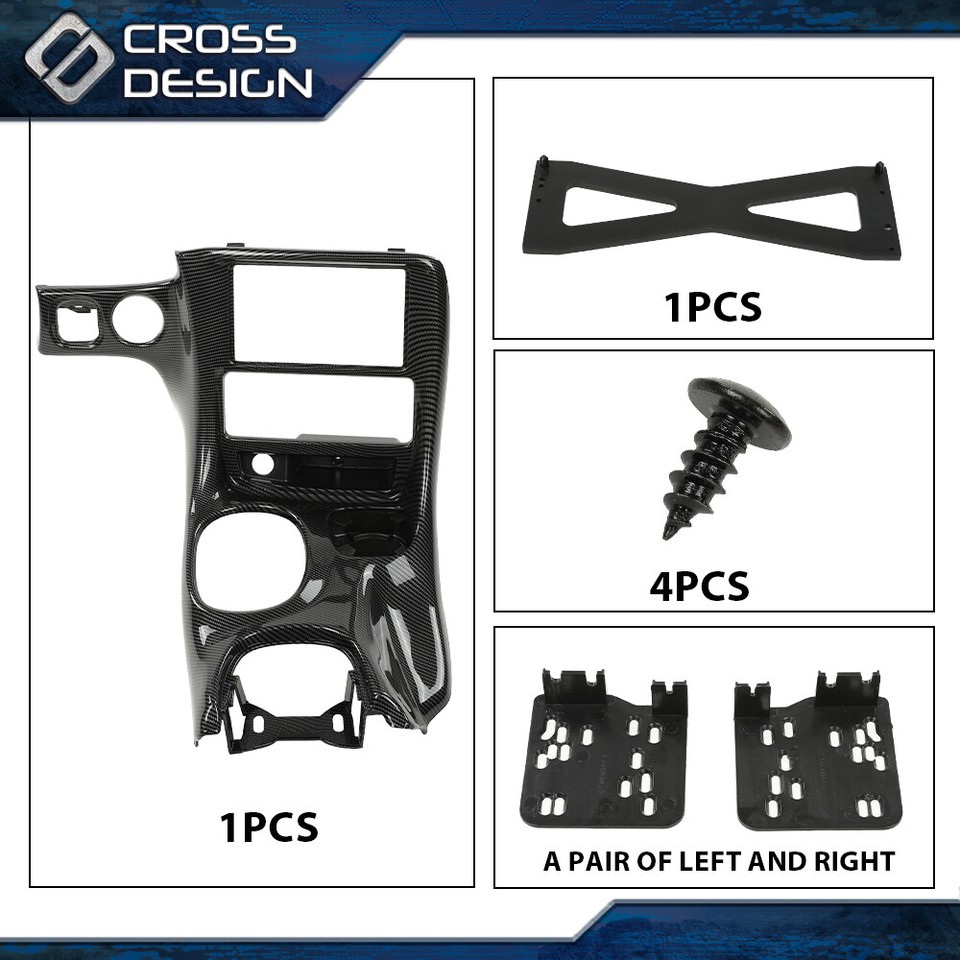 Fit For 97-04 Chevy Corvette C5 Double Din Dash Installation Kit Carbon ...