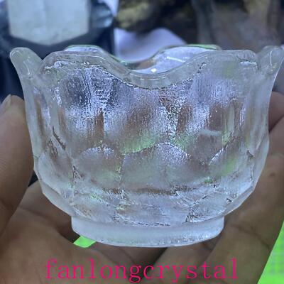 1pcs Natural Clear crystal Quartz Cup Crystal Carving Home Decor Reiki ...