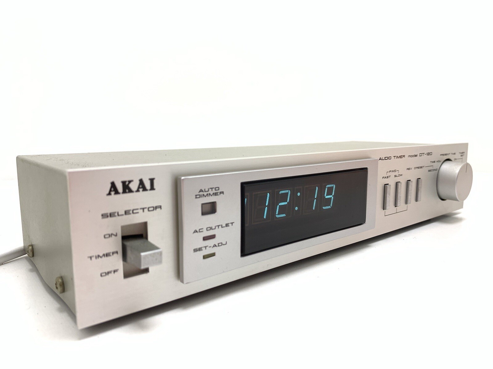 AKAI DT-120 Audio Digital Timer Blue Display Vintage 1981 WORK 220Volts ...
