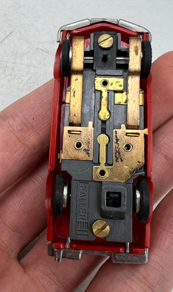 Faller AMS Germany Ho Slot Car No. 4851 Red w/ Black Hardtop Mercedes ...