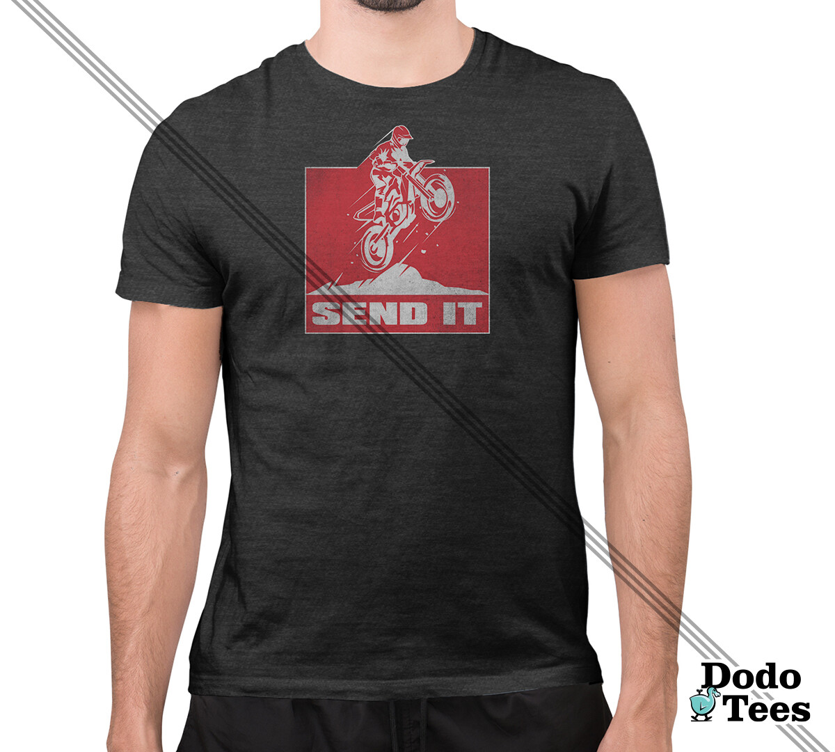 Mens Send It T Shirt Motocross Shirts Dirt Bike Motorcycle Graphic Tees ...