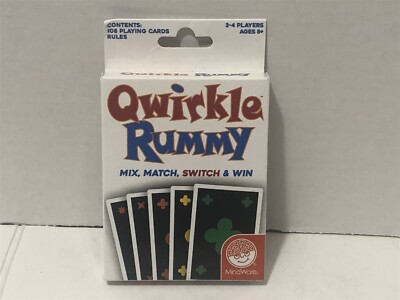 Qwirkle Rummy Card Game Ages 8+ Mix, match, switch, win- shapes, colors ...