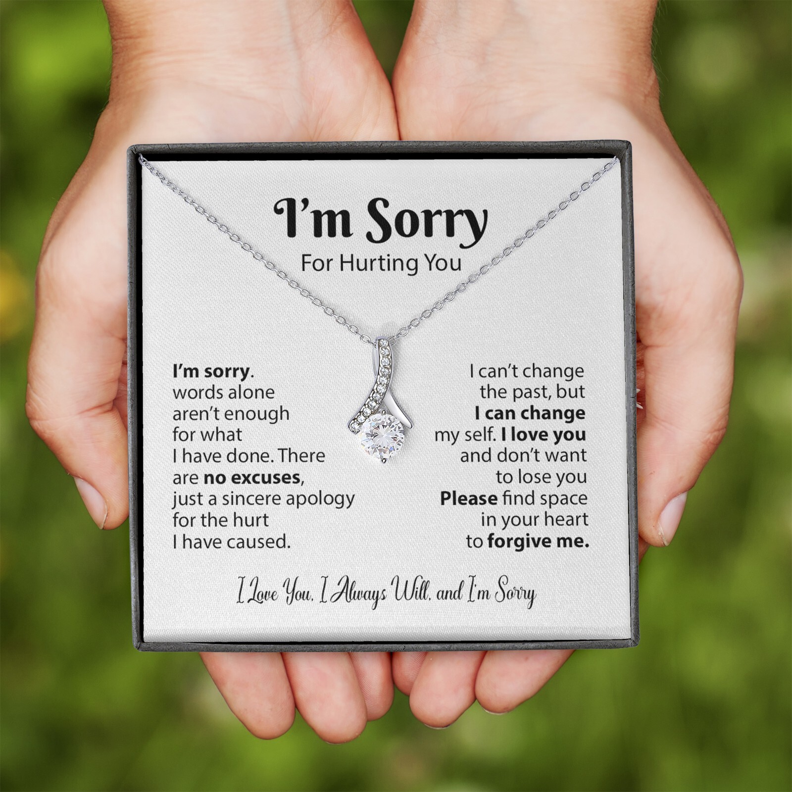 I'm Sorry Necklace Gifts, Apology Gifts For Her, Forgiveness Gift, Wife ...