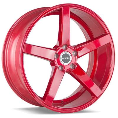18 inch 18x8 Strada PERFETTO CANDY RED wheels rims 5x4.5 5x114.3 +40 | eBay
