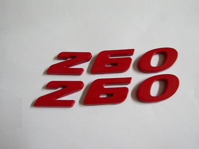 FORD 260 ENGINE ID FENDER HOOD SCOOP QUARTER TRUNK EMBLEMS RED | eBay