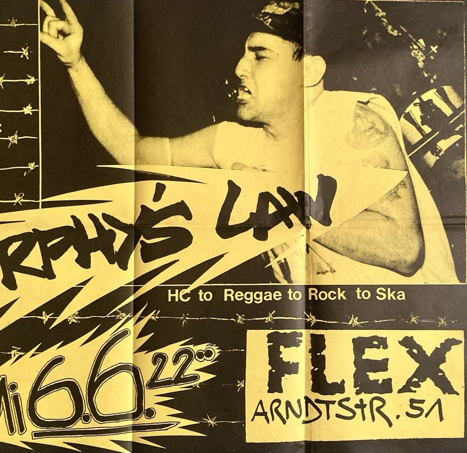 MURPHYS LAW ULTRA RARE VINTAGE 1990 CONCERT POSTER 6/6/1990 FLEX ...