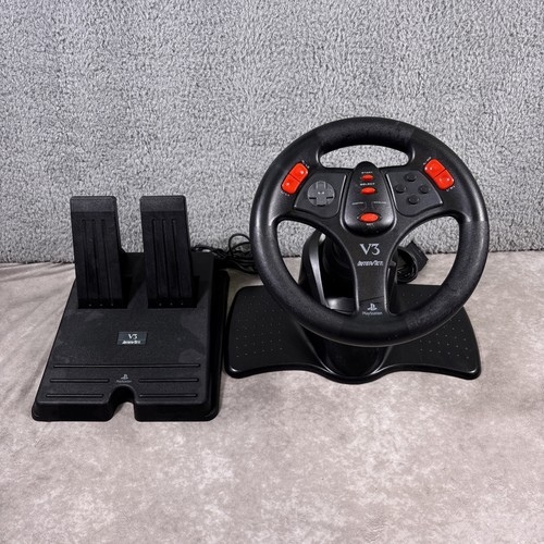 InterAct PlayStation PS1 PS2 V3 RACING Game Steering Wheel Gas Brake ...
