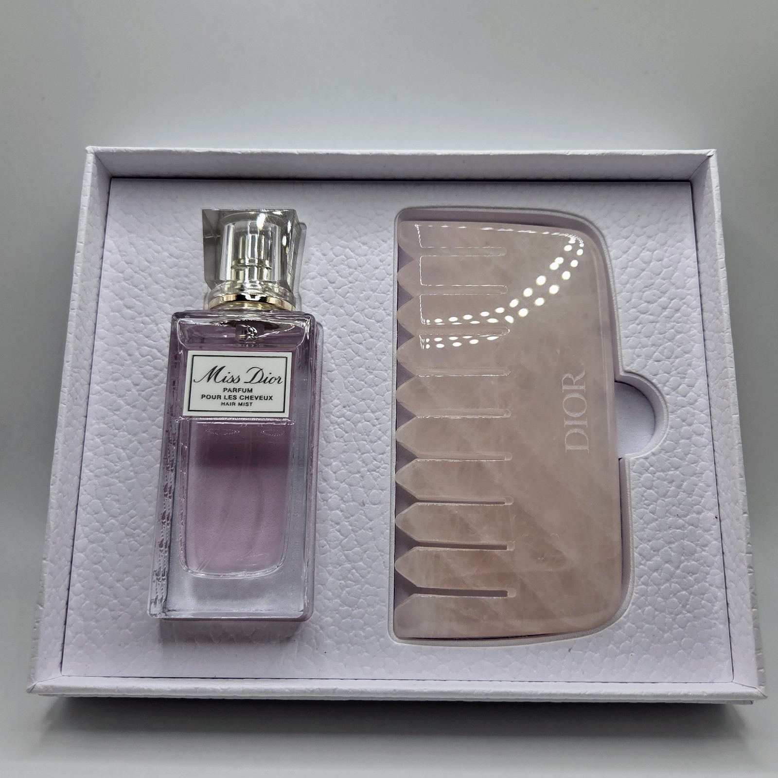 DIOR Miss Dior Hair Mist Gift Set 1 oz / 30 ml With Rose Quartz Comb ...