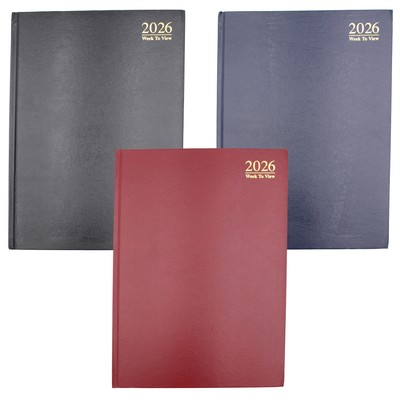 2026 A4 Diary Hardback Week to View 3185 - Choose Colour | eBay UK