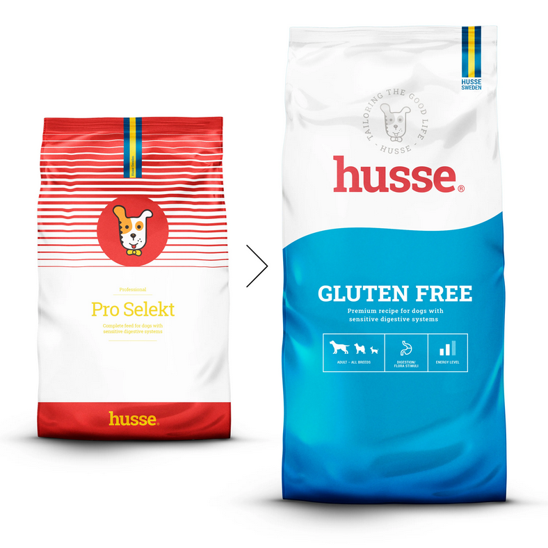 Husse Logo Exclusive Digest, 2kg Husse Natural Complete Adult
