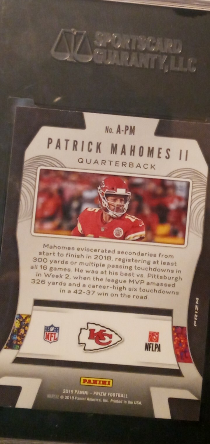 2019 Panini Prizm PATRICK MAHOMES II Aurora Case Hit SSP SGC GEM MINT ...