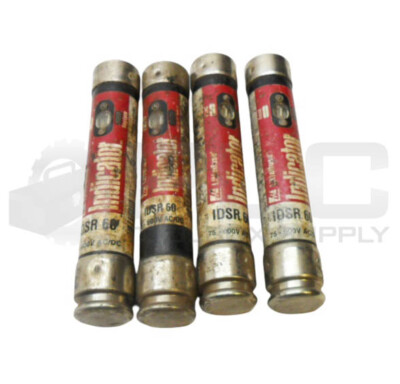 LOT OF 4 LITTELFUSE IDSR 60 INDICATOR FUSE 60A 75-600V AC/DC | eBay