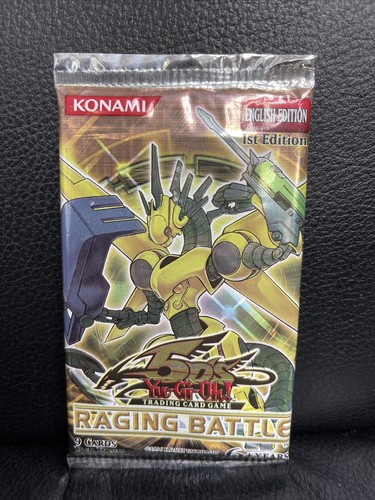 YUGIOH 1st EDITION 5DS RAGING BATTLE - ENGLISH SEALED BOOSTER PACK 2009 ...