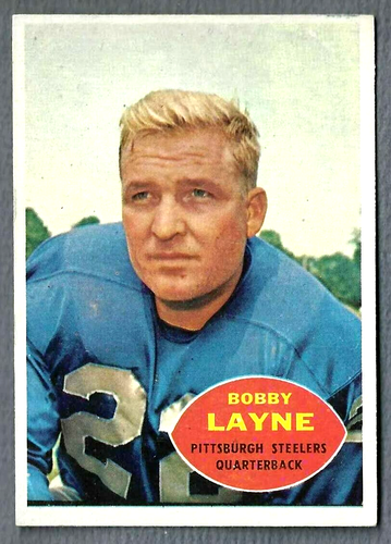 Bobby Layne 1960 Topps Pittsburgh Steelers Card #93 EX-MT | eBay